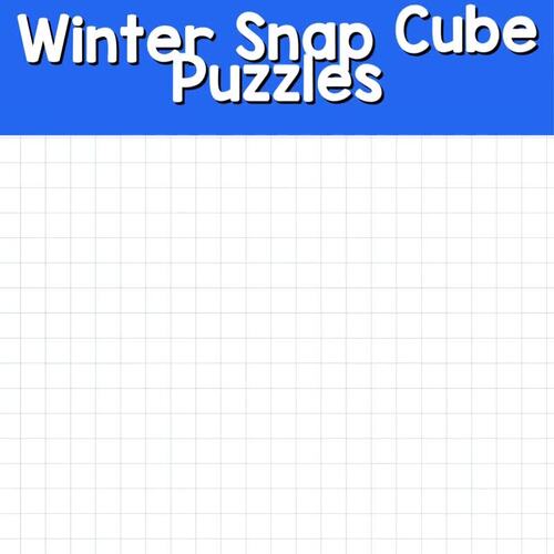 Winter Snap Cube Puzzles Task Cards, Snowman, Snowflake, Penguin