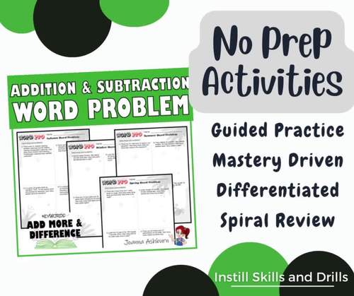 Addition and Subtraction Bar Model Word Problems Worksheets | More ...