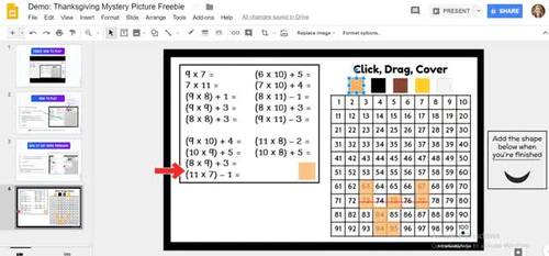 Thanksgiving Color by Number | Thanksgiving Multiplication Mystery ...