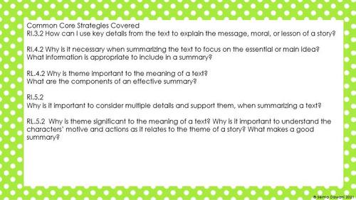 Summarizing Activities - Fiction & Nonfiction (Print & Distance Learning)