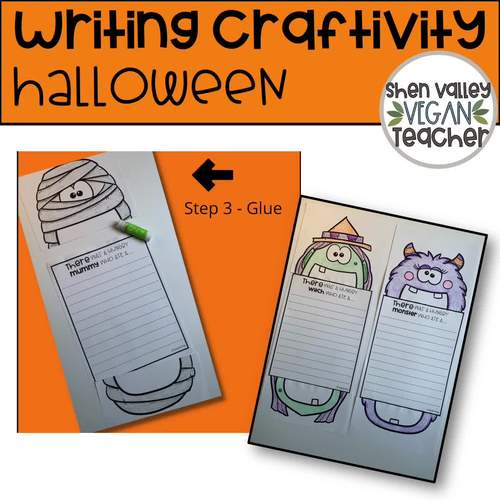 4 Halloween Writing Prompts (Printable - Craftivity) There was a hungry...