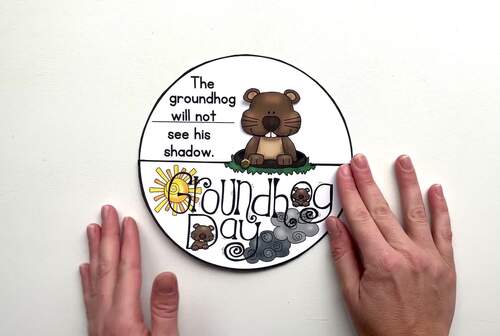 Groundhog Day Craft Activity, Groundhog Day Prediction Wheel or Spinner
