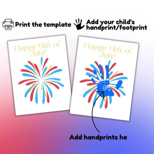 Summer Handprint Craft | 4th of July Art | Summer Activities | Toddler ...