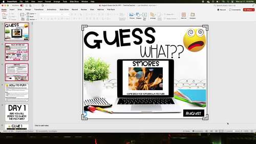Morning Meeting Games Guess the Picture Activity Brain Breaks August ...