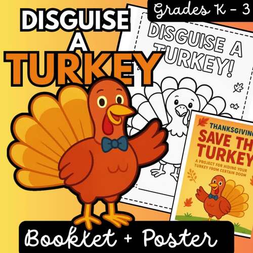 Disguise a Turkey: Thanksgiving Writing, Crafts, Autumn Activities for K-3