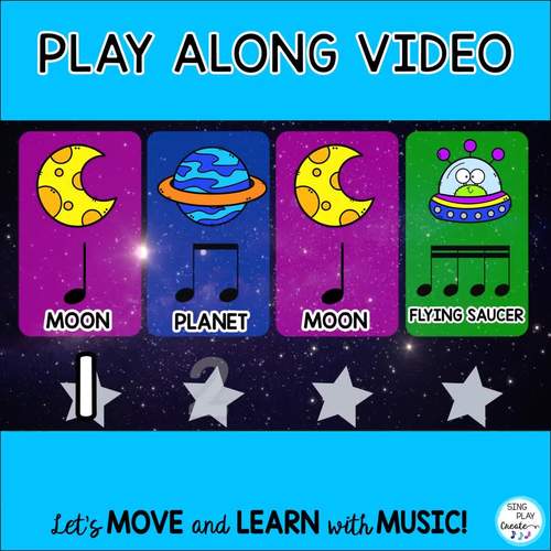 Rhythm Play Along Video and Activities: {Sixteenth Notes} Space Aliens