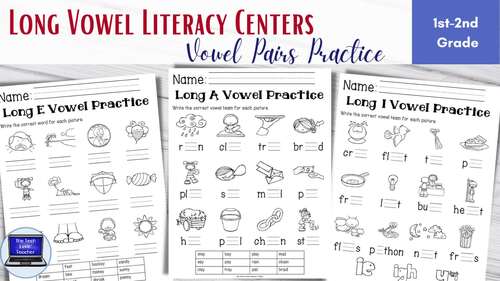 Ready to Use: Long Vowel Literacy Centers (Vowel Pairs Practice)