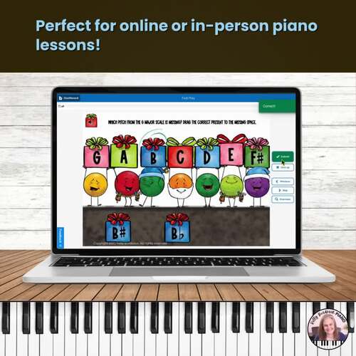 Christmas Major Scales BOOM™ Cards - Complete the Major Scale - Sharp Keys