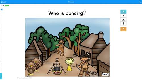 Boom Cards for Speech Therapy | Thanksgiving Wh Question Scenes | TpT