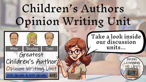 Greatest Children’s Author Opinion Writing Unit | 5th–6th Grade | TPT