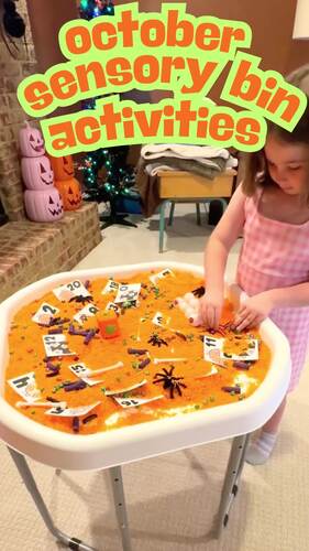 Kindergarten Sensory Bin Activities: October, Fall And Halloween