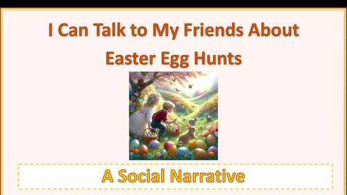 Easter Egg Hunt Playing with Friends Social Story Autism ADHD Special ...