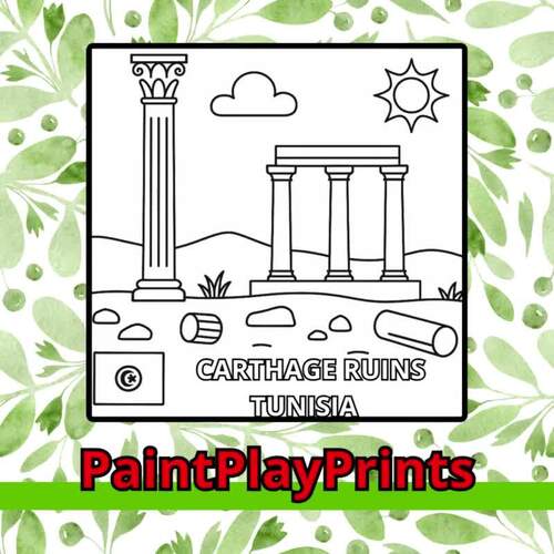 African Landmarks Coloring Pages – 12 Printable Worksheets by ...