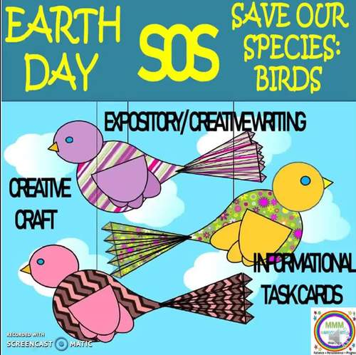 Earth Day Save Our Species: Birds -Reading, Writing, Craft by Margo Gentile