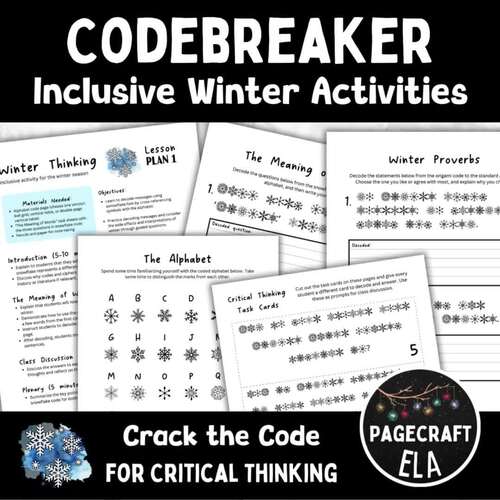 Inclusive Winter Snowflake Codebreaker Activity | Critical Thinking ...