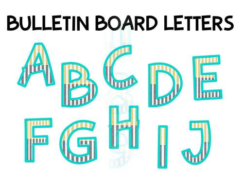Printable Colorful Bulletin Board Alphabet Letters,Alphabet Letters ...