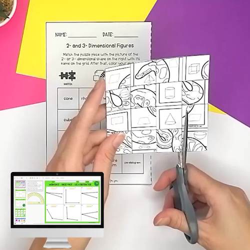 Geometry Puzzles, Mazes, Task Cards by Amazing Materials for You by Amy ...