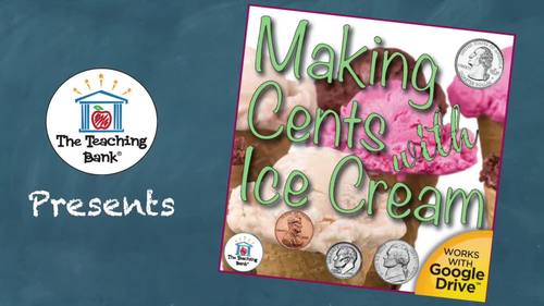 Ice Cream Money Coin Counting Math Center by The Teaching Bank | TPT