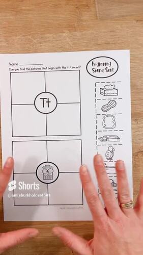 Beginning Sound Sorts: Independent Worksheet (Science of Reading)