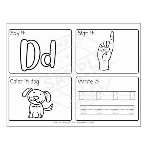 Alphabet Worksheets | Letter Writing Practice Bundle | ASL Sign, Color