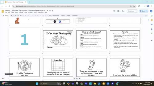 Thanksgiving Emergent Reader Mini Book | Guided Reading Activity 5 ...