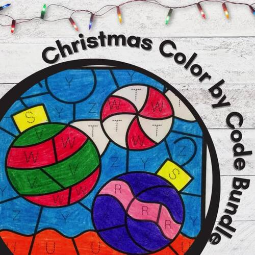 Christmas Coloring Sheets | Color by Numbers, Letters, and Sight Words