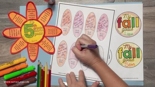 7th Grade Fall & Autumn Flower Craft | Bulletin Board Activity ...