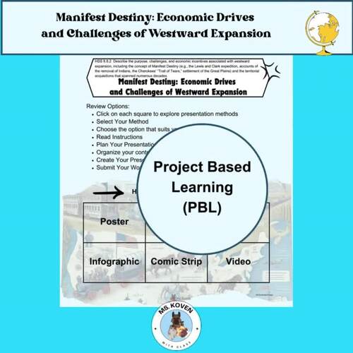 HSS 8.8.2 Westward Expansion and Manifest Destiny PBL Choice Board