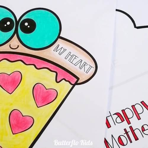 Saint Valentines Day Mothers Day A Pizza My Heart Craft by Butterflo Kids