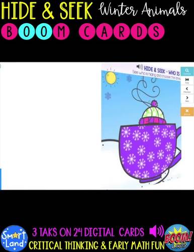 Visual Discrimination Hide and Seek digital cards | Winter | TPT