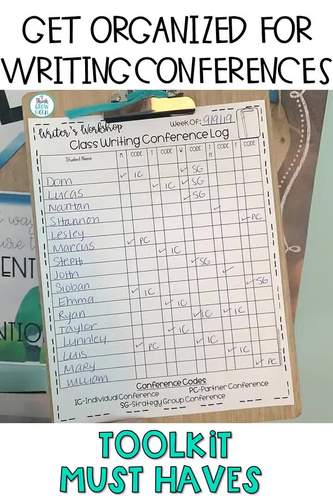 Writing Conference Forms and Templates Writers Workshop by Think Grow ...