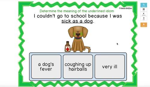 Idioms in Context Set 1 Speech Boom Cards by Aimee Walton | TPT