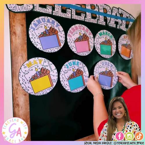 Game Day Themed Birthday Bulletin Board Set – Football Classroom Decor