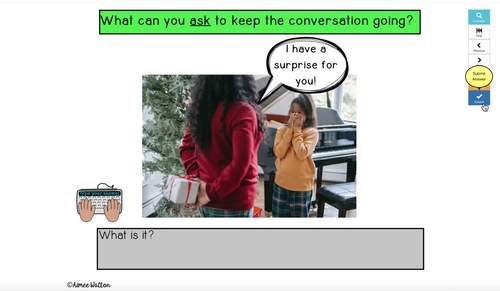 Asking Questions to Keep the Conversation Going Holiday Speech Boom Cards™
