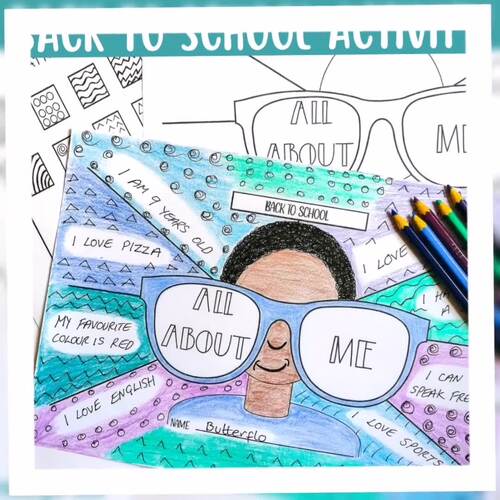 Back to School | All About Me Craft | Writing Activity | Beginning of ...