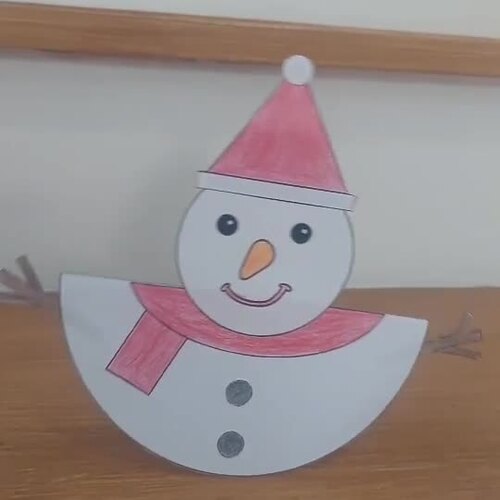 Merry Christmas Activities Craft Snowman - Coloring Snowman Print-Cut