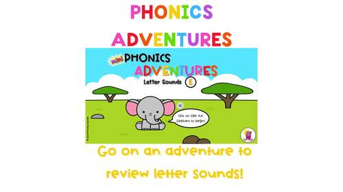 Digital Letter Sound Practice and Review Game | Phonics Adventures E (Mini)