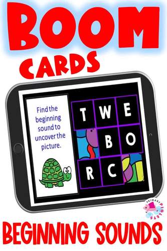 BEGINNING SOUNDS BOOM CARDS by Primary Piglets | TPT