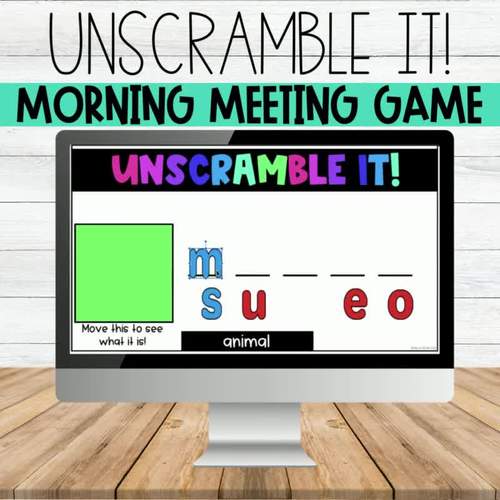 Morning Meeting Games and Activities | Unscramble It | Fun Friday