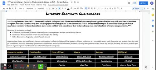 Literary Elements Unit by The Question Coach | TPT