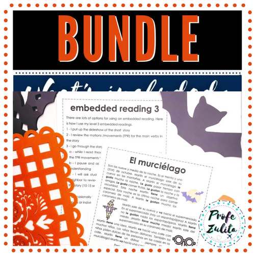 Spanish Halloween Activity Bundle Noche de Brujas by Profe Zulita