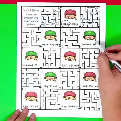 Christmas Positive Affirmations Self Esteem Feelings and Emotions MAZES