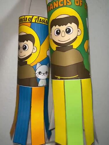 Saint Francis of Assisi Windsock Craft | Catholic Coloring Art Project ...