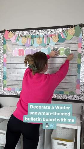 Winter Bulletin Board Kit | Trendy Winter Class Decor | January Decor