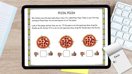 Pizza Fractions PBL - 1st Grade Math Project Based Learning by MagiCore
