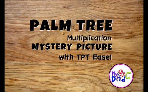15 by 15 Multiplication Chart Mystery Picture Palm Tree | TPT
