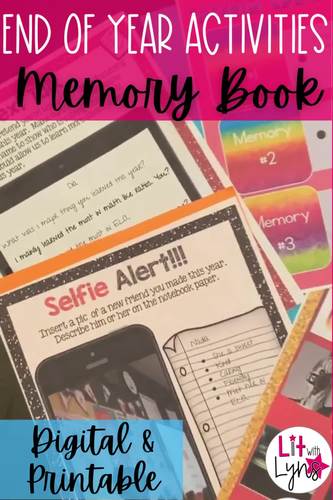 End of Year Student Activities - Memory Book - Digital & Printable