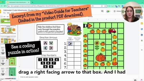 Halloween Digital Coding Maze Puzzles in Google Slides™ | TPT