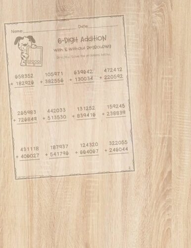 Back to School 6 Digit Addition & Subtraction With & Without Regrouping ...