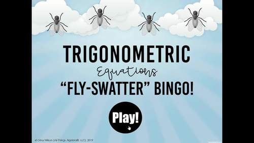 Solving Trigonometric Equations | Bingo Game by All Things Algebra